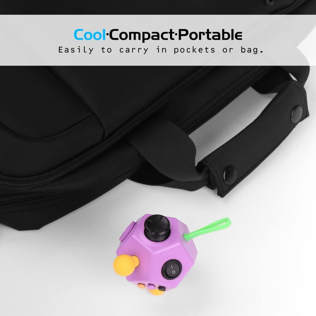 ATiC 12 Sided Fidget Cube, Fidget Twiddle Cube Dodecagon Stress Relief ...