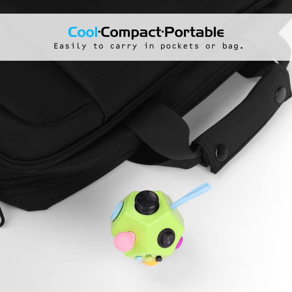 ATiC 12 Sided Fidget Cube, Fidget Twiddle Cube Dodecagon Stress Relief ...