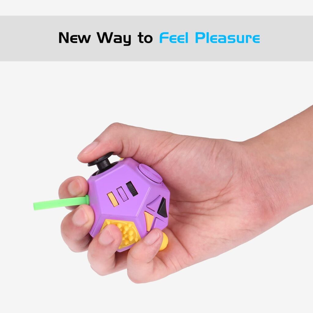 ATiC 12 Sided Fidget Cube, Fidget Twiddle Cube Dodecagon Stress Relief ...