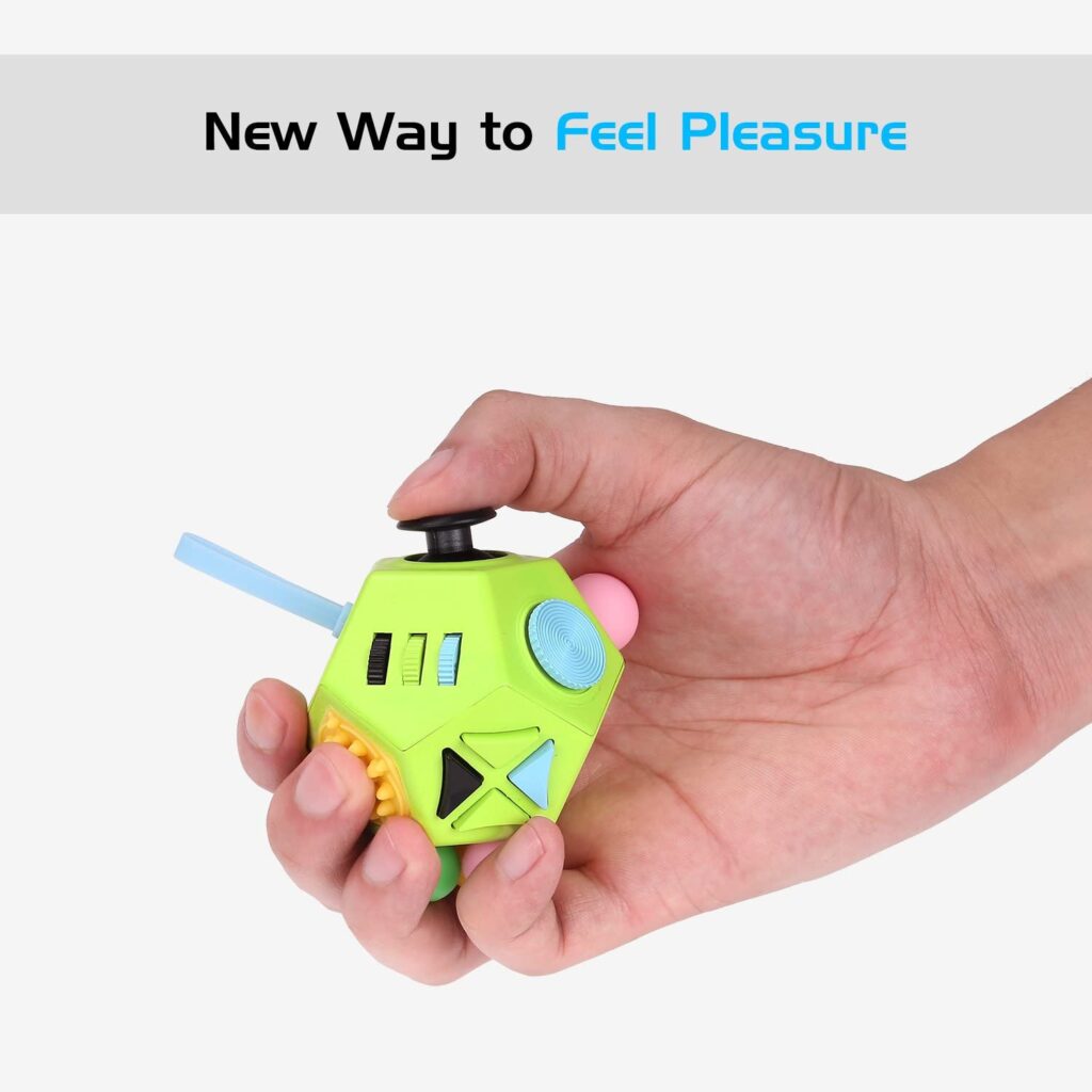 ATiC 12 Sided Fidget Cube, Fidget Twiddle Cube Dodecagon Stress Relief ...